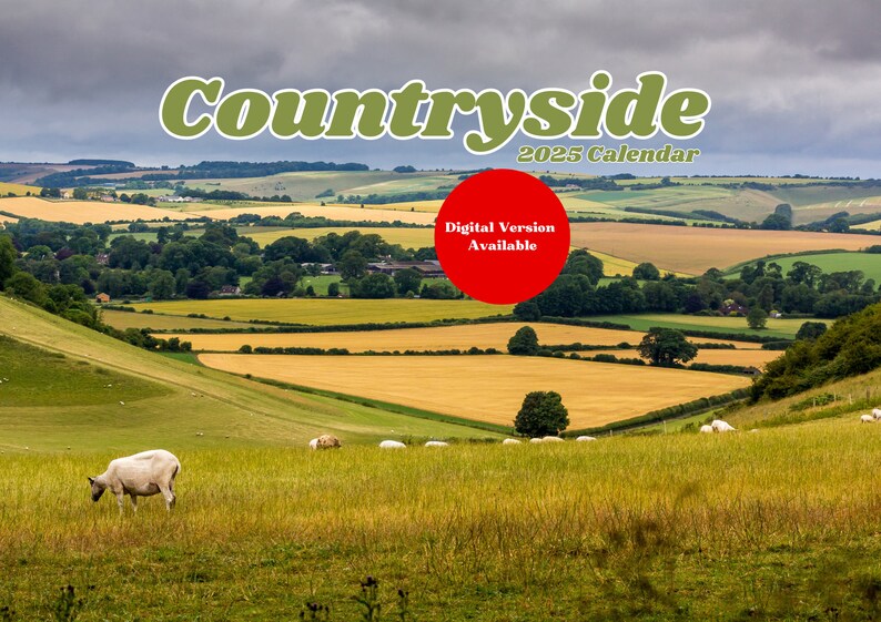 2025 Countryside Calendar A4 Size - Etsy