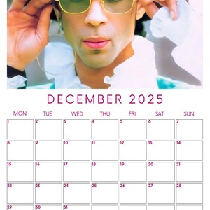 2025 Prince A3 Size Wall Calendar Planner - Etsy