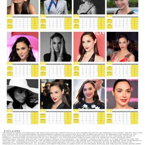 2025 Gal Gadot Calendar A4 Size - Etsy Australia