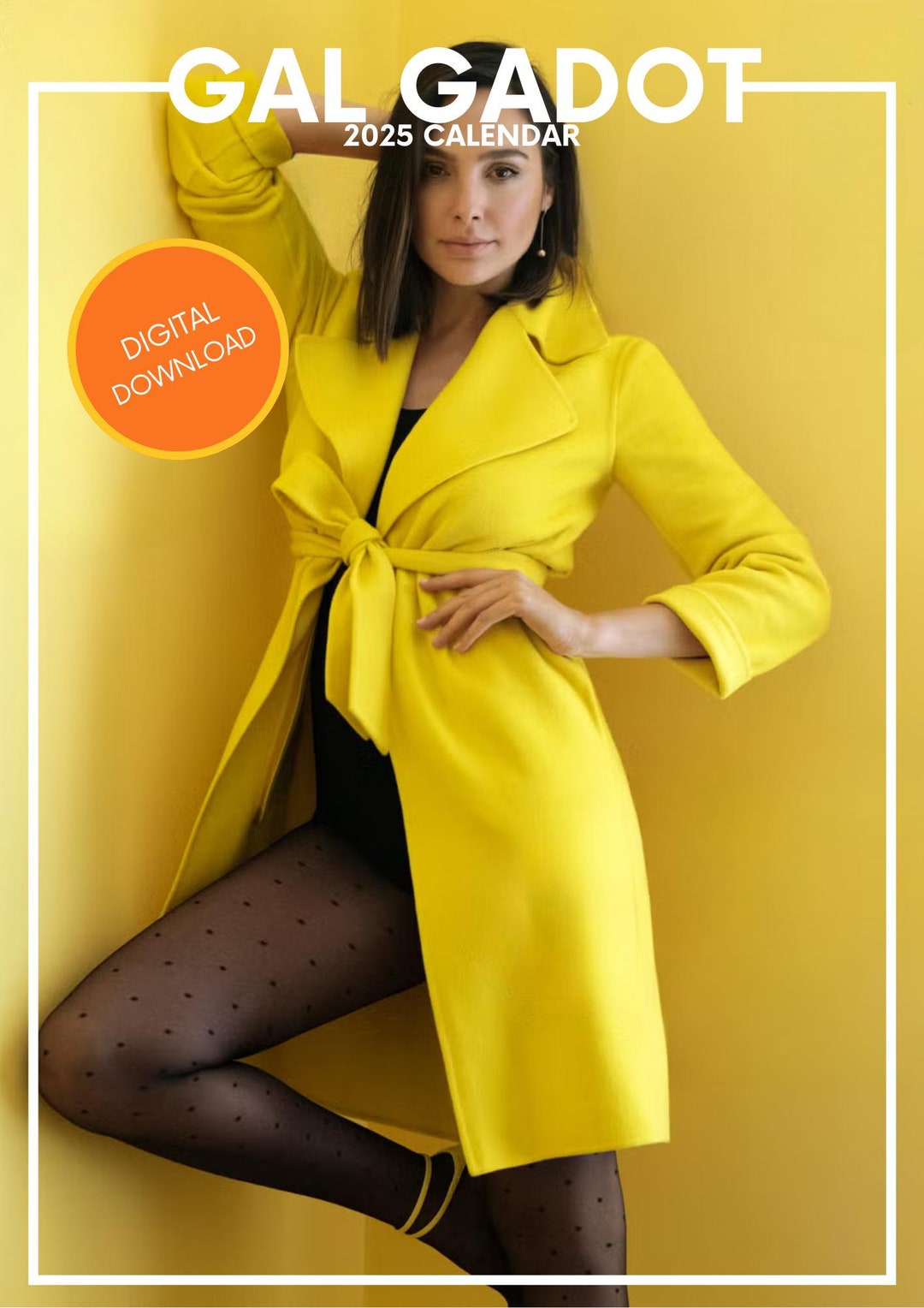 2025 Gal Gadot Calendar A4 Size - Etsy