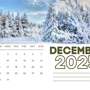 2025 Countryside Calendar A4 Size - Etsy