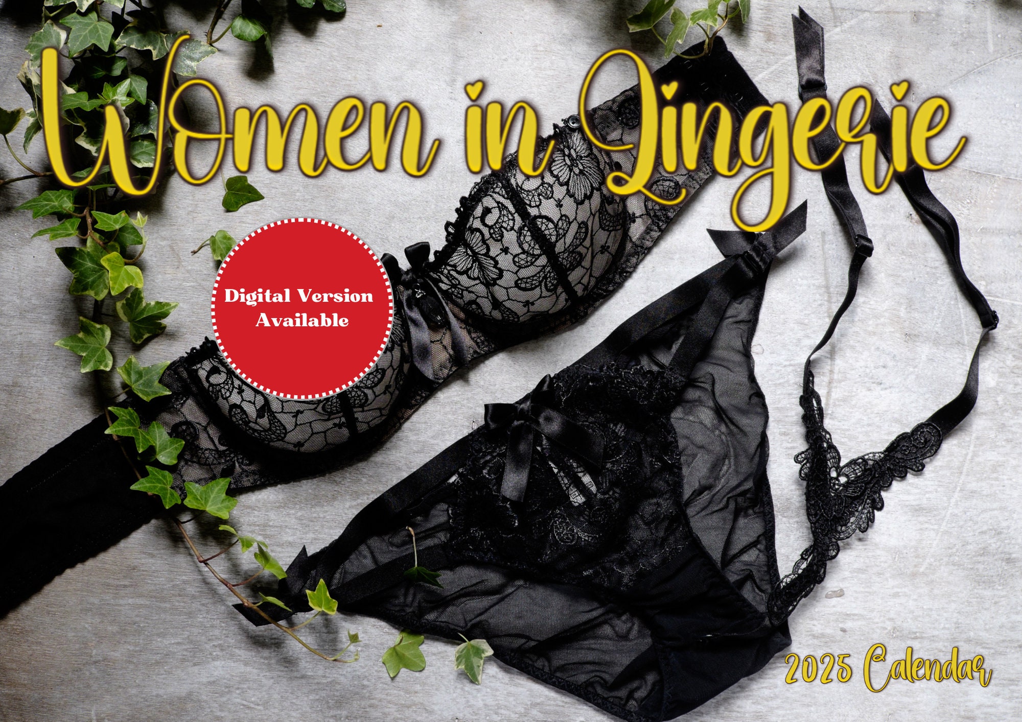 2025 Women in Lingerie A4 Size Wall Calendar Planner - Etsy