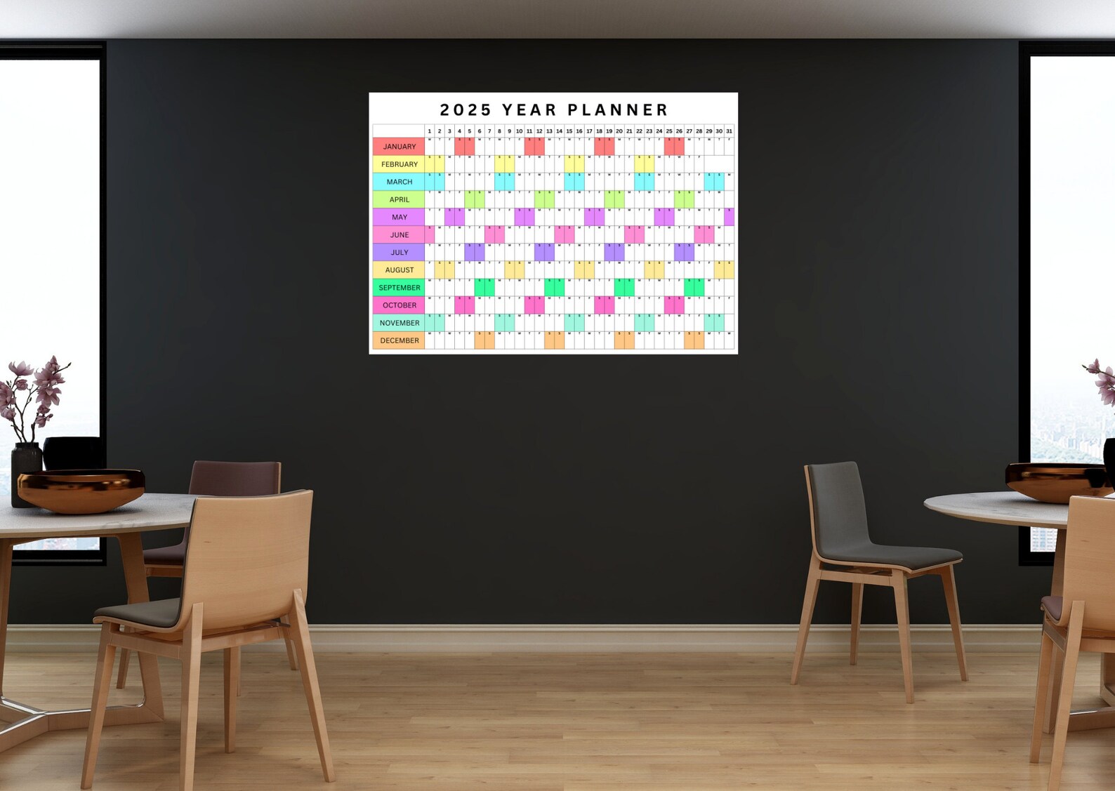 2025 Year Planner A0 to A4 Sizes - Etsy