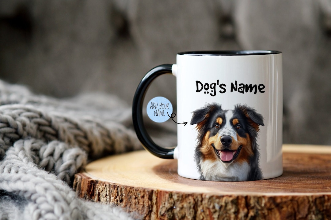 Personalized Pet Mug for Australian Shepherd Dog Owners, Custom Aussie ...