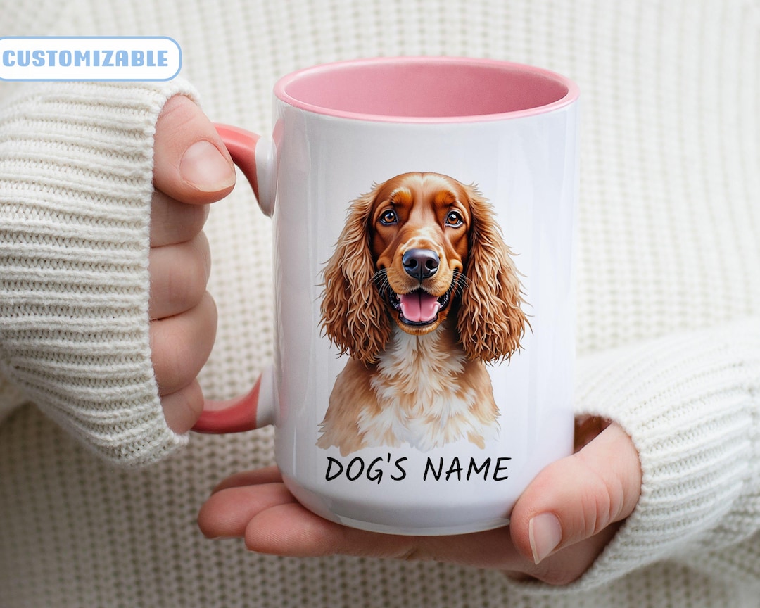 Cocker Spaniel Personalized Dog Mug, Custom Dog Mug, Pet Photo Mug, Dog ...