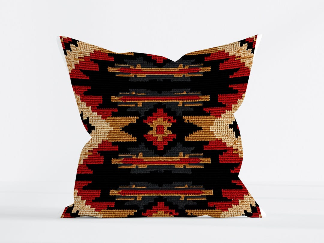 Aztec Woven Pillow, Vibrant Mexican Home Decor - Etsy