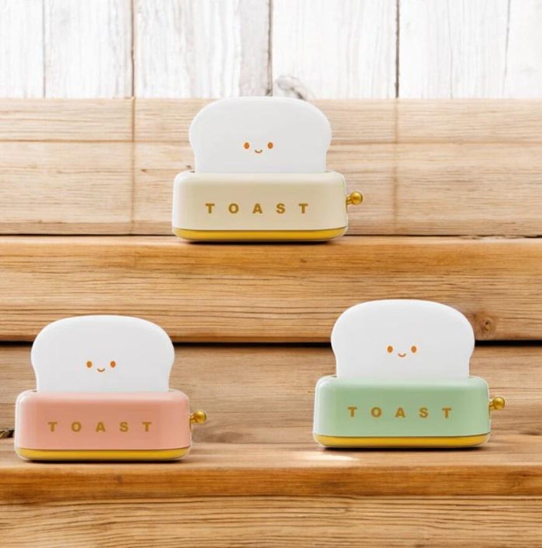 Creative Rechargeable Led Bread Toast Light for Bed Room Kids Room ...