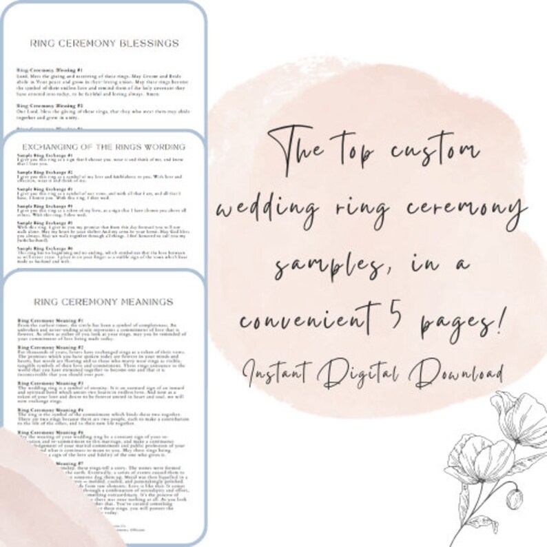 Wedding Ring Exchange Ceremony, Marriage, Wedding Planner, DIY Custom ...