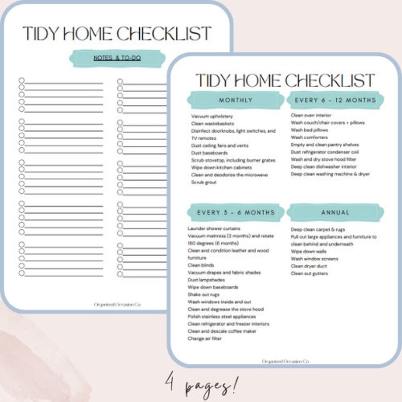 Editable Cleaning Schedule Template, Daily, Weekly, Monthly, Annual ...