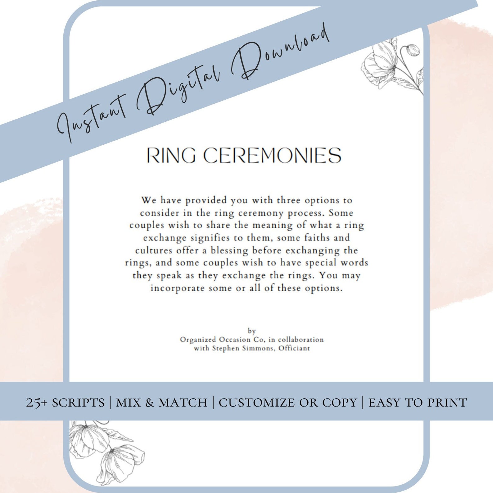 Wedding Ring Exchange Ceremony, Marriage, Wedding Planner, DIY Custom ...