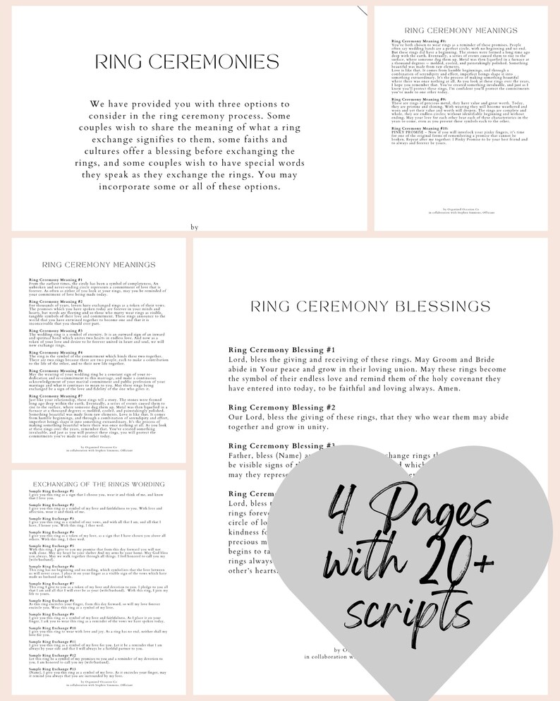 Wedding Ring Exchange Ceremony, Marriage, Wedding Planner, DIY Custom ...