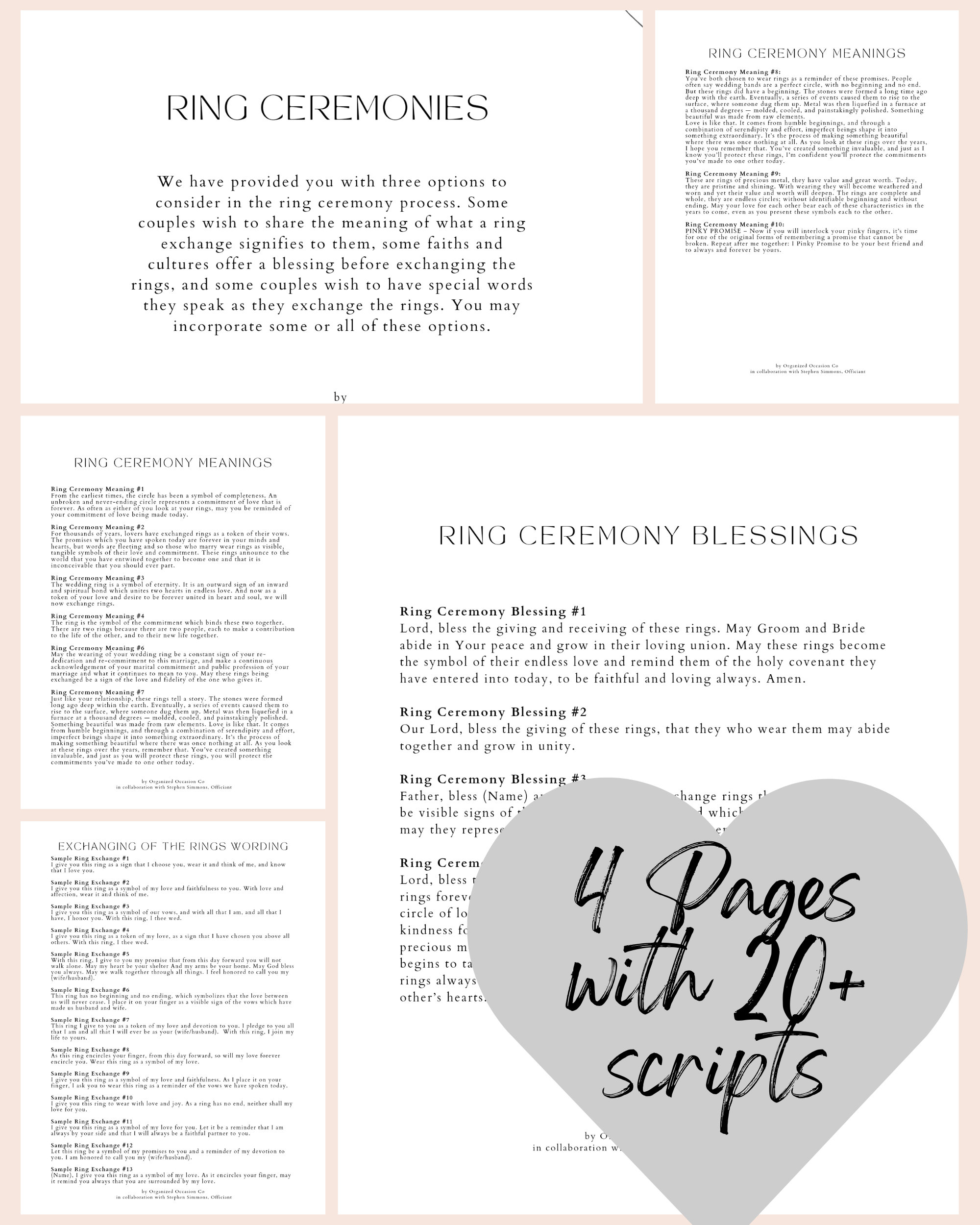 Wedding Ring Exchange Ceremony, Marriage, Wedding Planner, DIY Custom ...