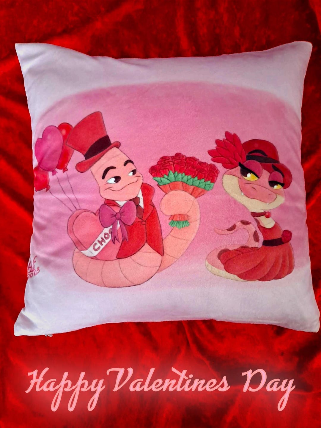 Worm and Snake - Lovely Couple: Soft Pillow - Etsy