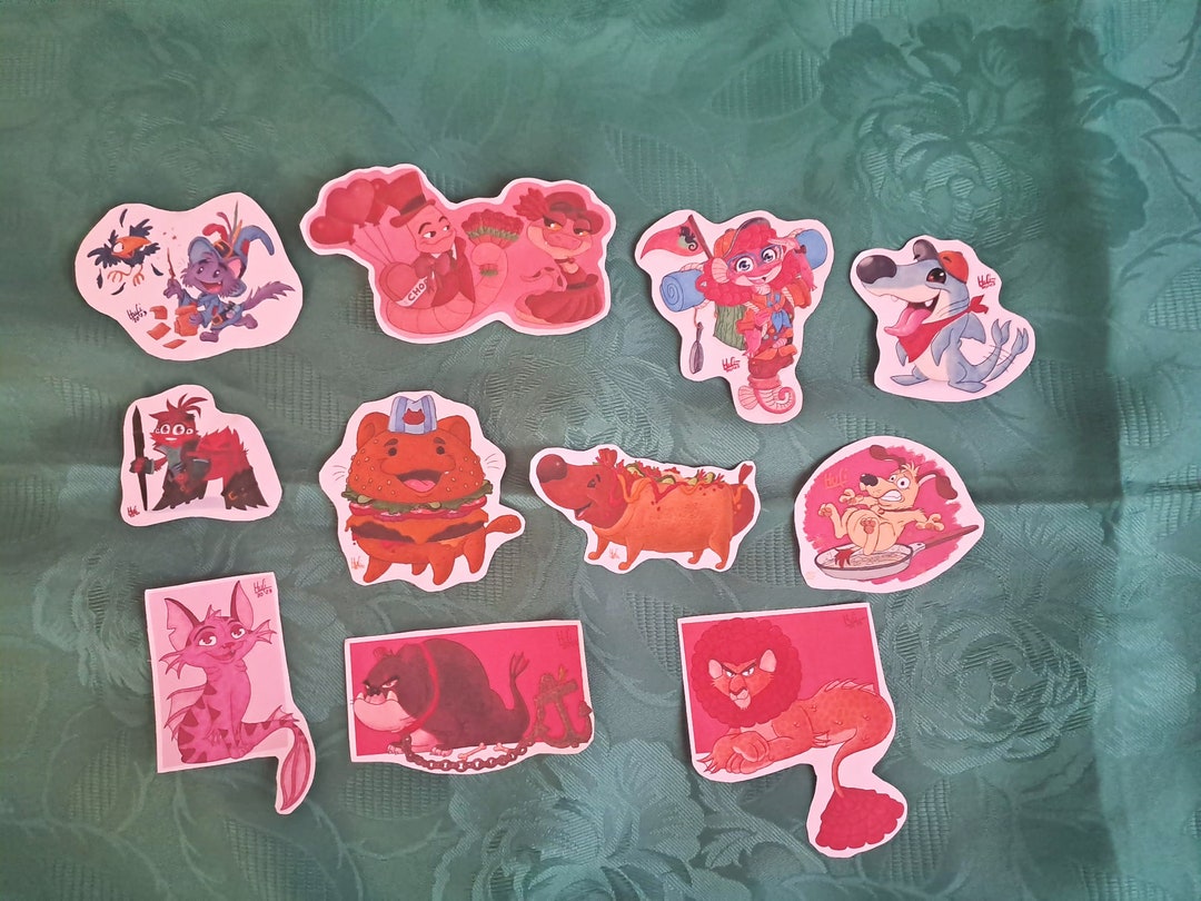 Comic Art Style Paper Stickers - Etsy