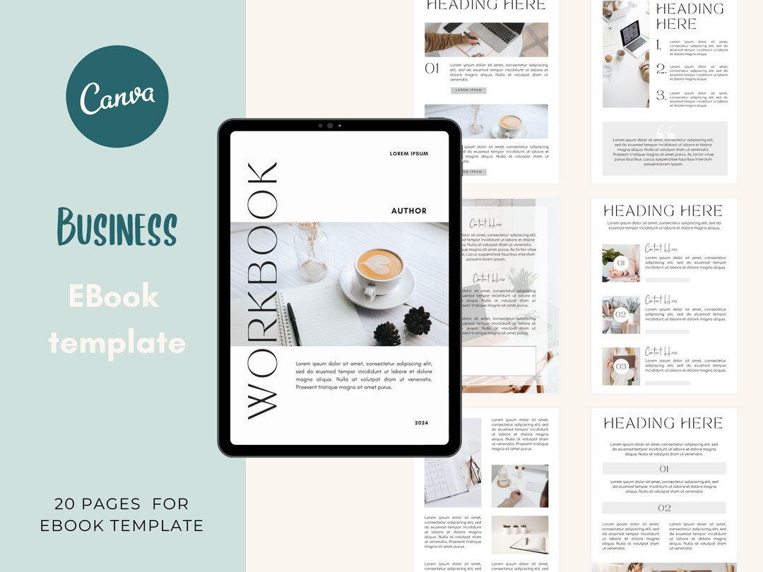 E-book / Workbook Template Minimalistic - Perfect for Coaches, Bloggers ...