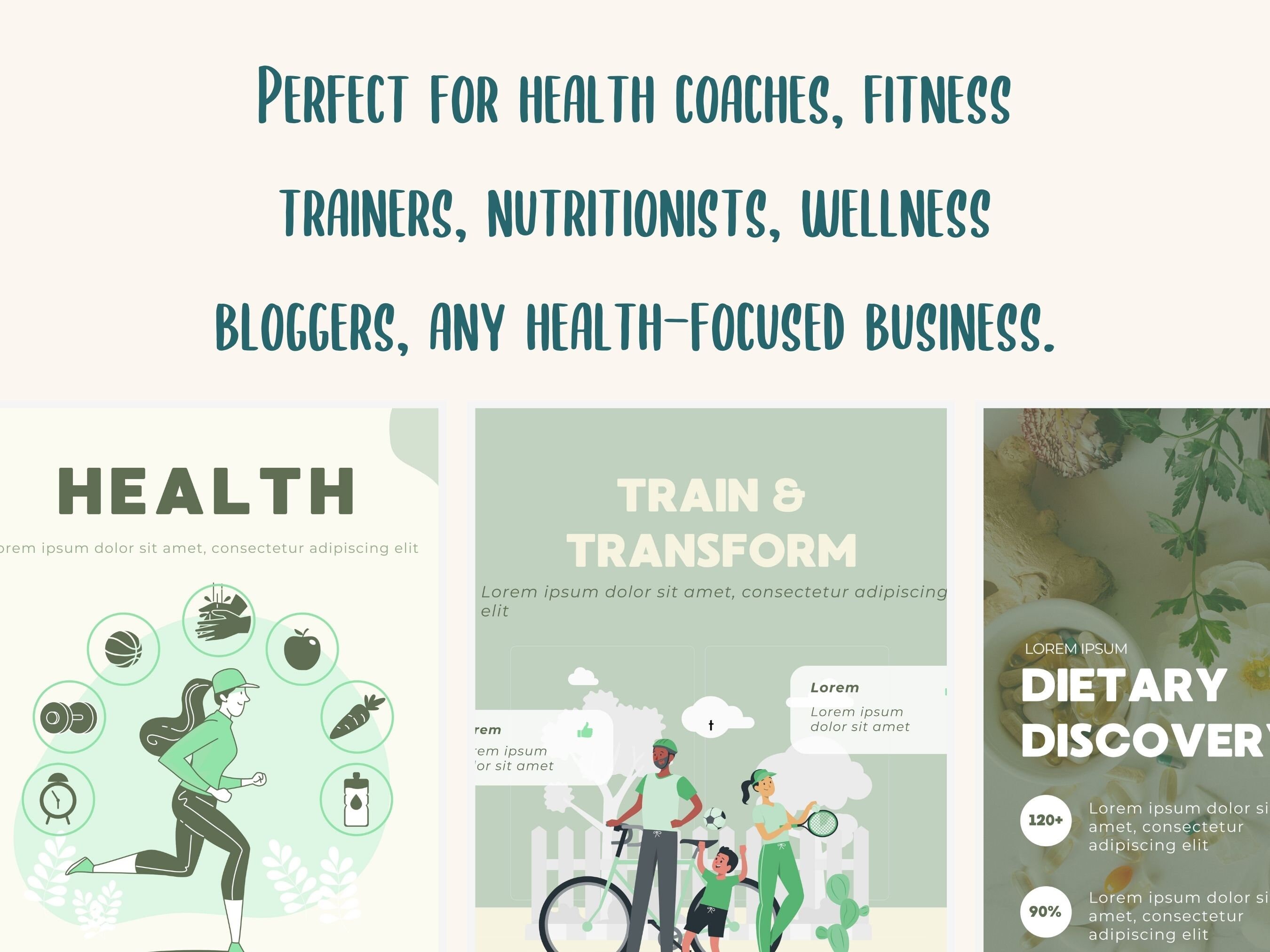 Customizable Health Instagram Post Templates - 20 Canva Designs - Etsy