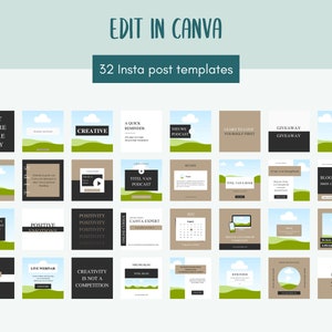 Editable Social Media Kit Instagram Post and Story Canva Template ...