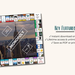 Printable Monopoly-inspired Board Game | DIY Cut & Play Family Game - Etsy