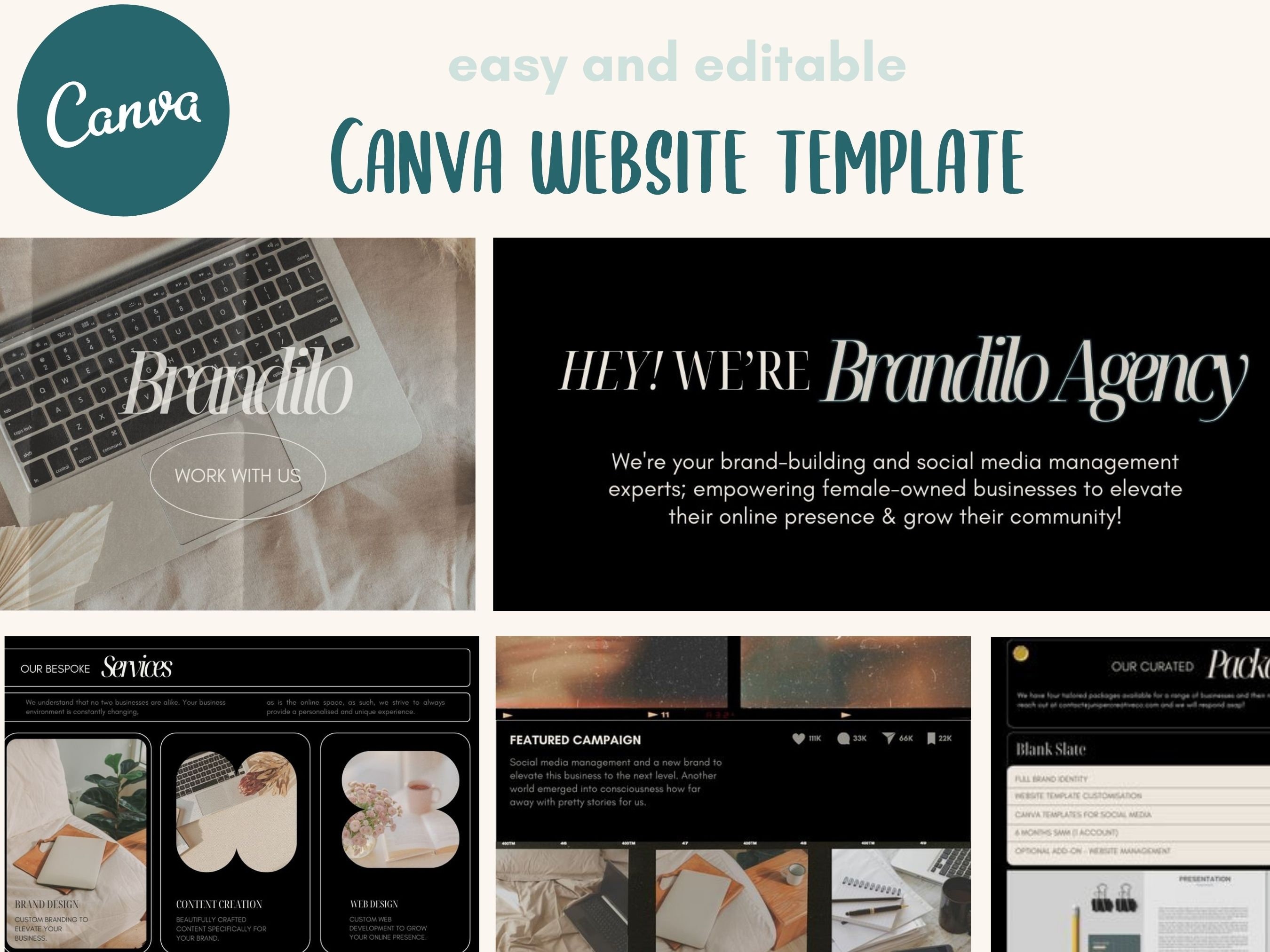Editable Canva Template for Your Website | Customizable Design ...