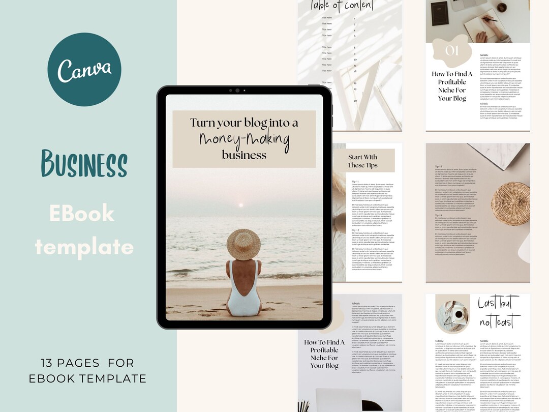 Ebook Template | Editable Business Guide Workbook | Canva Template ...