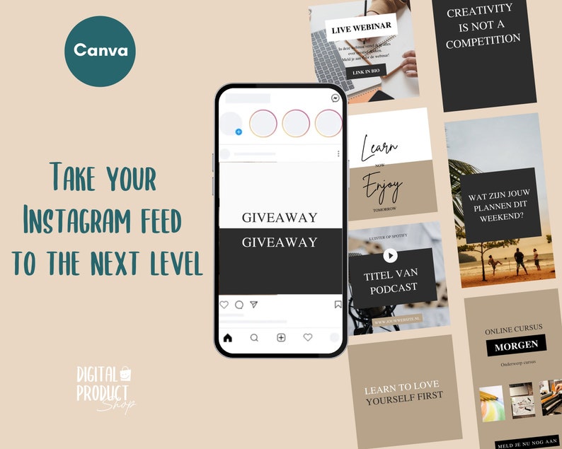 Editable Social Media Kit Instagram Post and Story Canva Template ...
