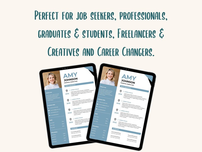 Modern Professional Cv/resume Canva Template | Customizable & Elegant ...