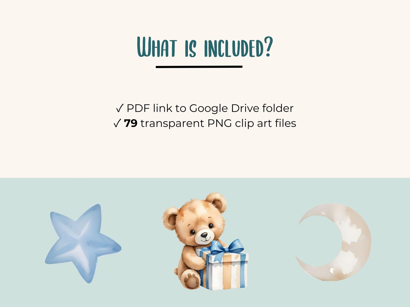 Clipart Baby Theme - Clipart PNG Images - Blue Bear Clipart - Digital ...