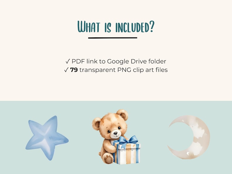 Clipart Baby Theme - Clipart PNG Images - Blue Bear Clipart - Digital ...