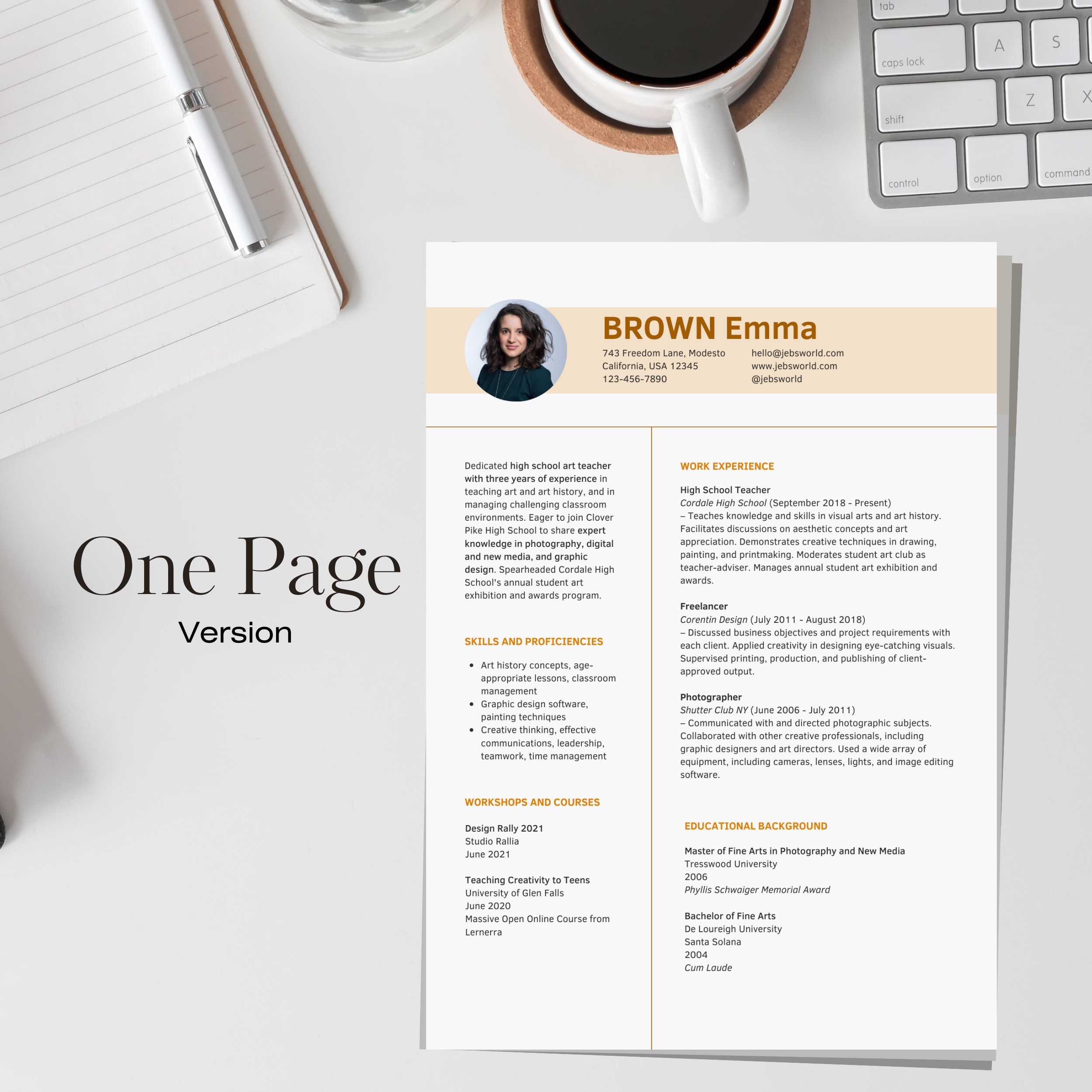 Editable and Well-organized Resume + Cover Letter Template, Create Your ...