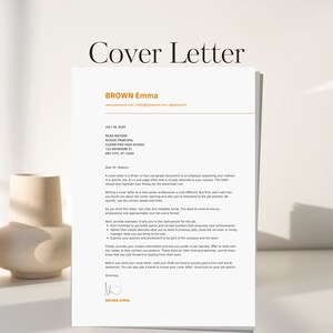 Editable and Well-organized Resume + Cover Letter Template, Create Your ...