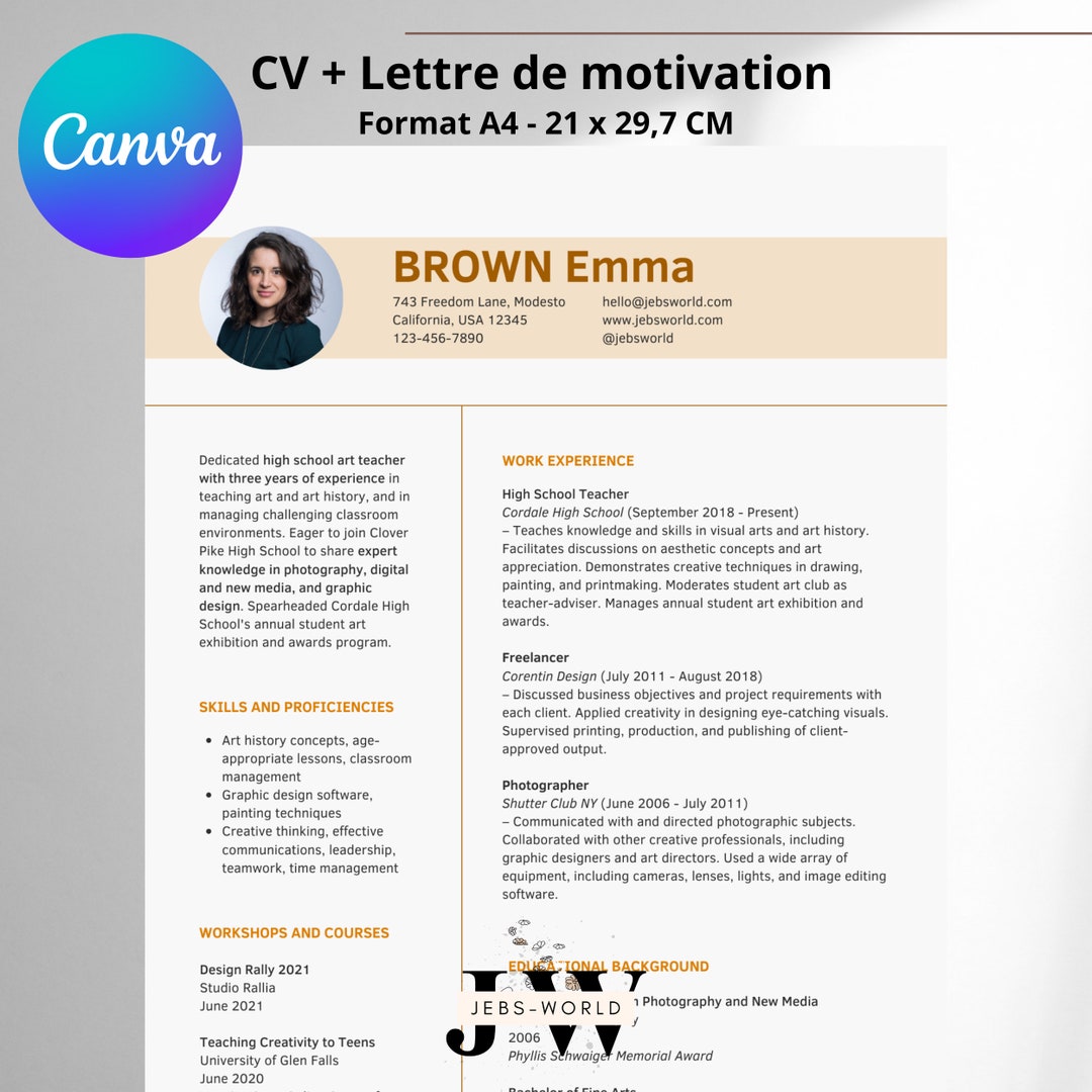 Editable and Well-organized Resume + Cover Letter Template, Create Your ...