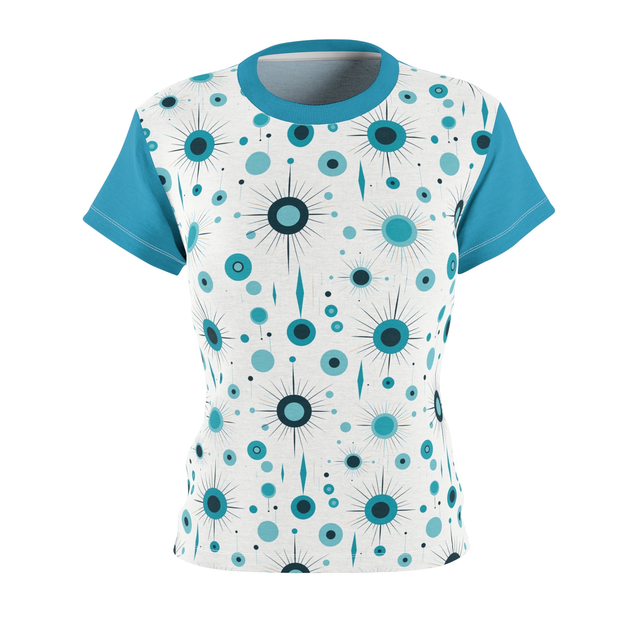 Mid-century Modern, 1950s 1960s Style Retro Women's Polyester Shirt ...