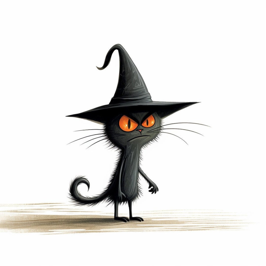 Angry Cat Digital Download, Halloween Craft Art, Witches and Cat Lovers ...