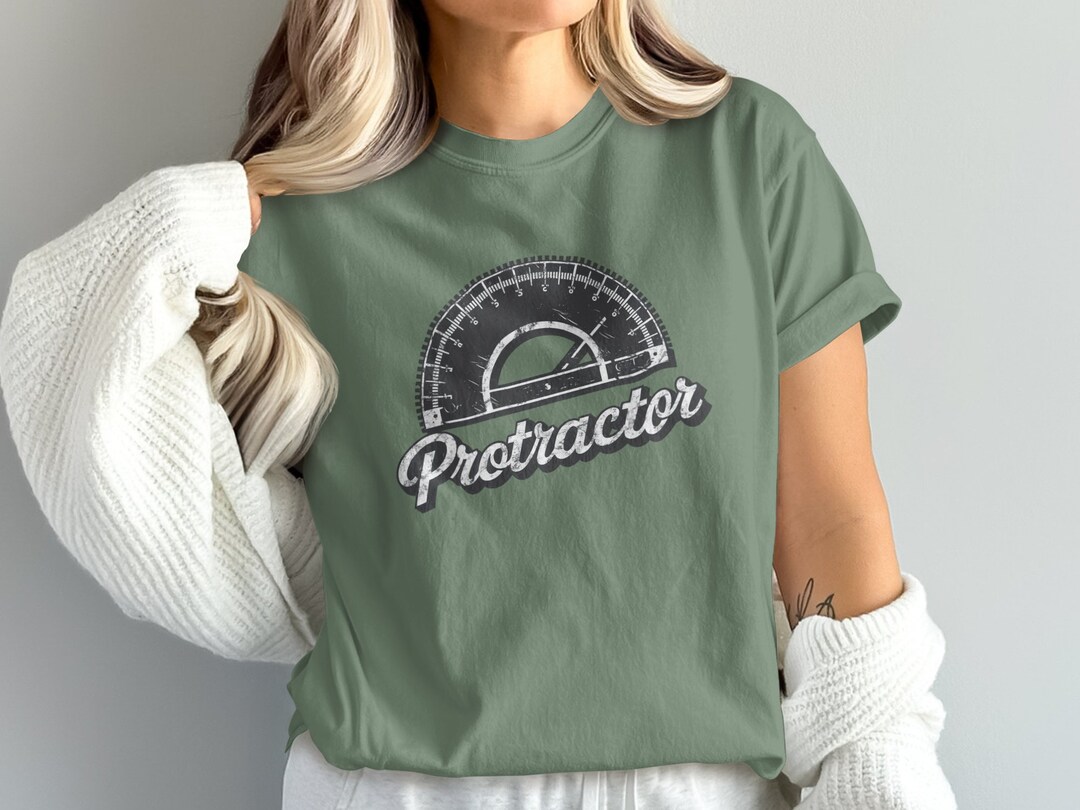 Funny Math T-shirt, Protractor Design Tee, Back to School, Cool Retro ...