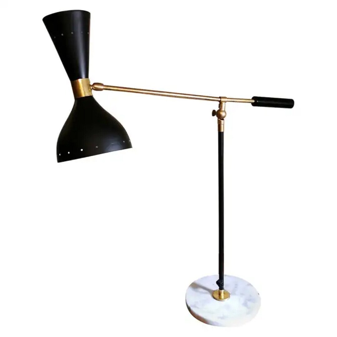 Sputnik Brass Modern Marble Italian Desk or Table Lamp in Matt - Etsy
