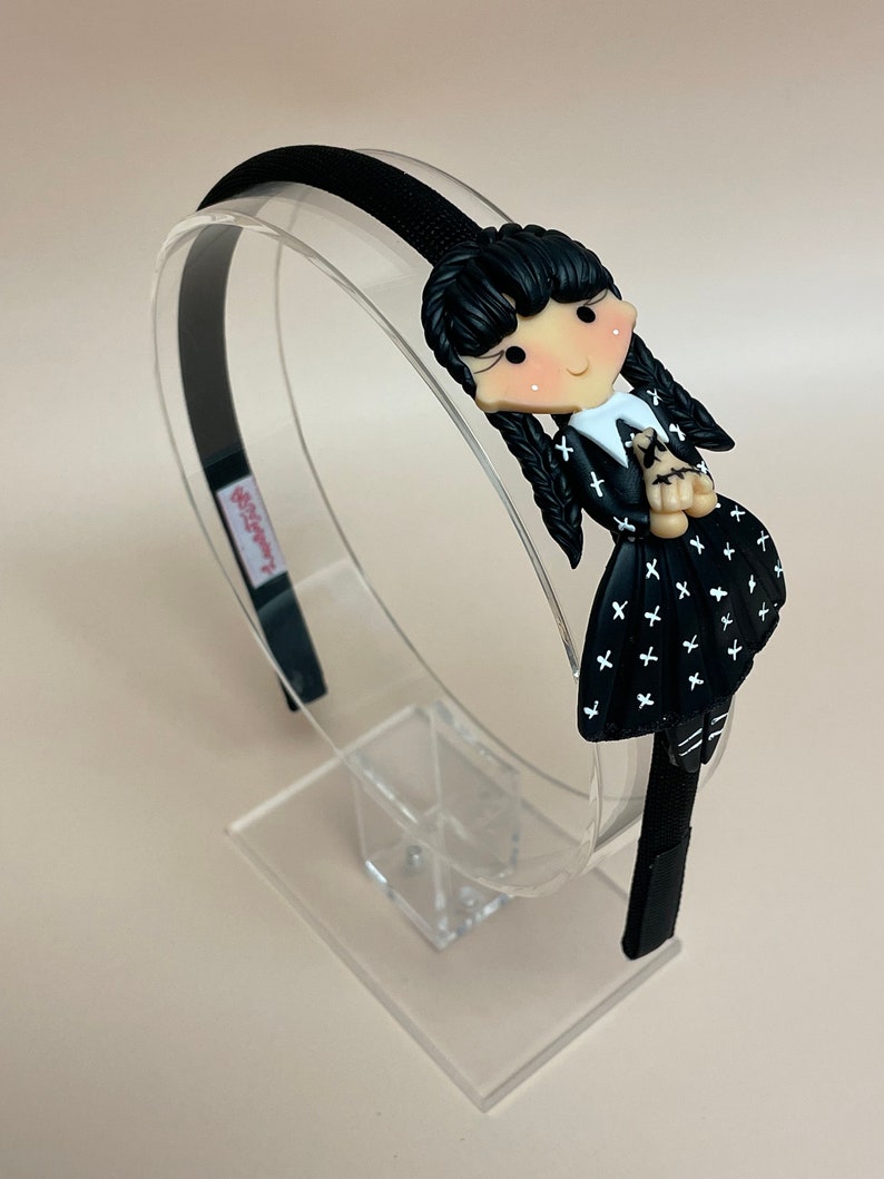 Wednesday Headband Addams Bow Wandinha Headband Halloween - Etsy