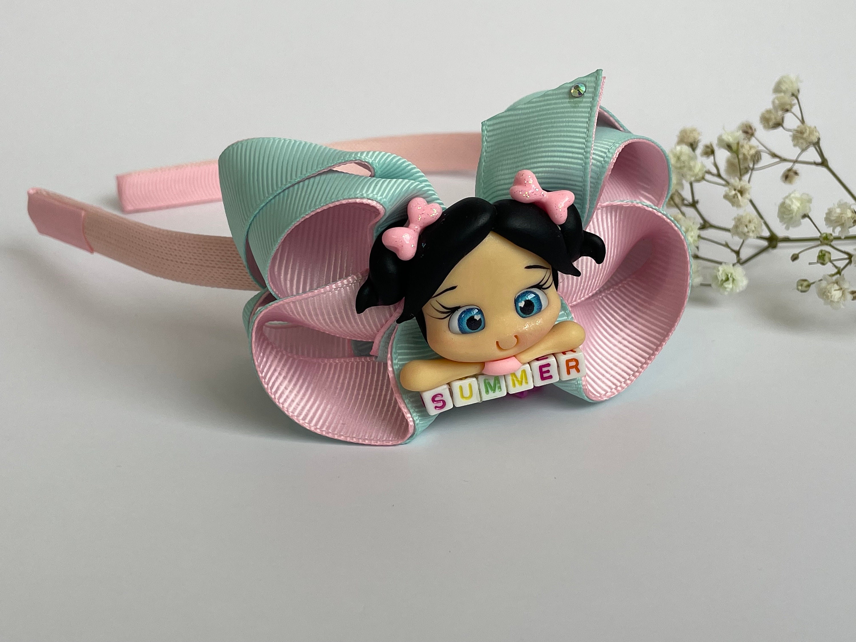 Personalized Biscuit Doll Hair Bow Bows With Name Unique and Beautiful ...