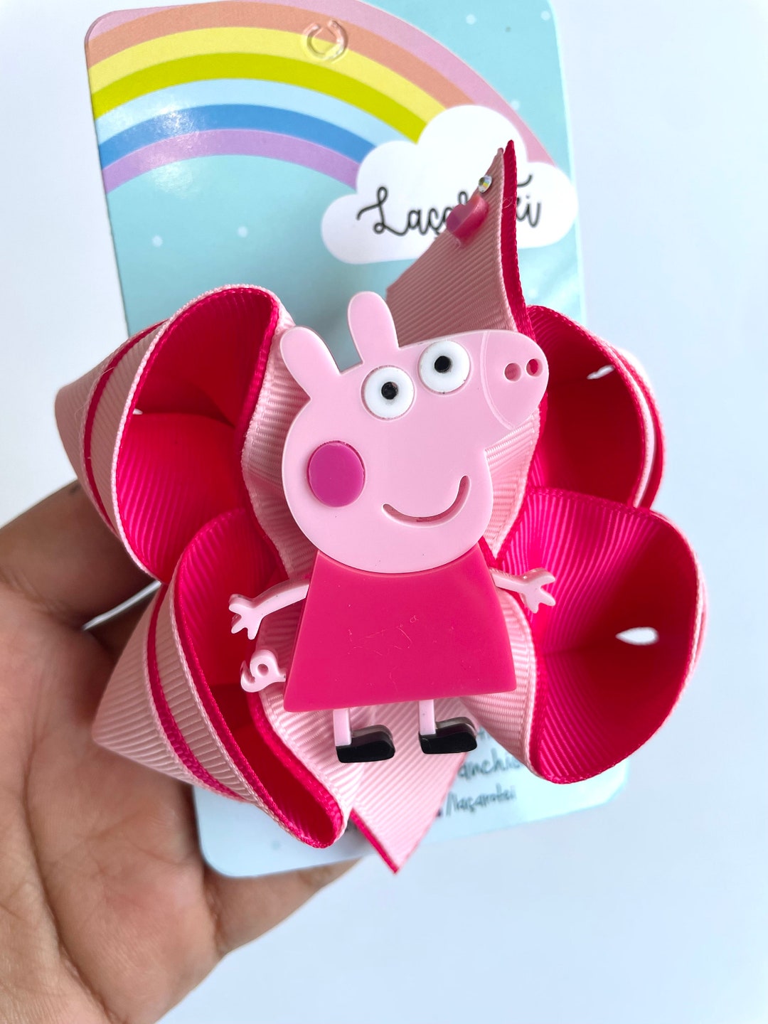 Pig Hair Bow | Pink Pig Hair Bows | Pink Pig Bow| Toddler Hair Clips ...