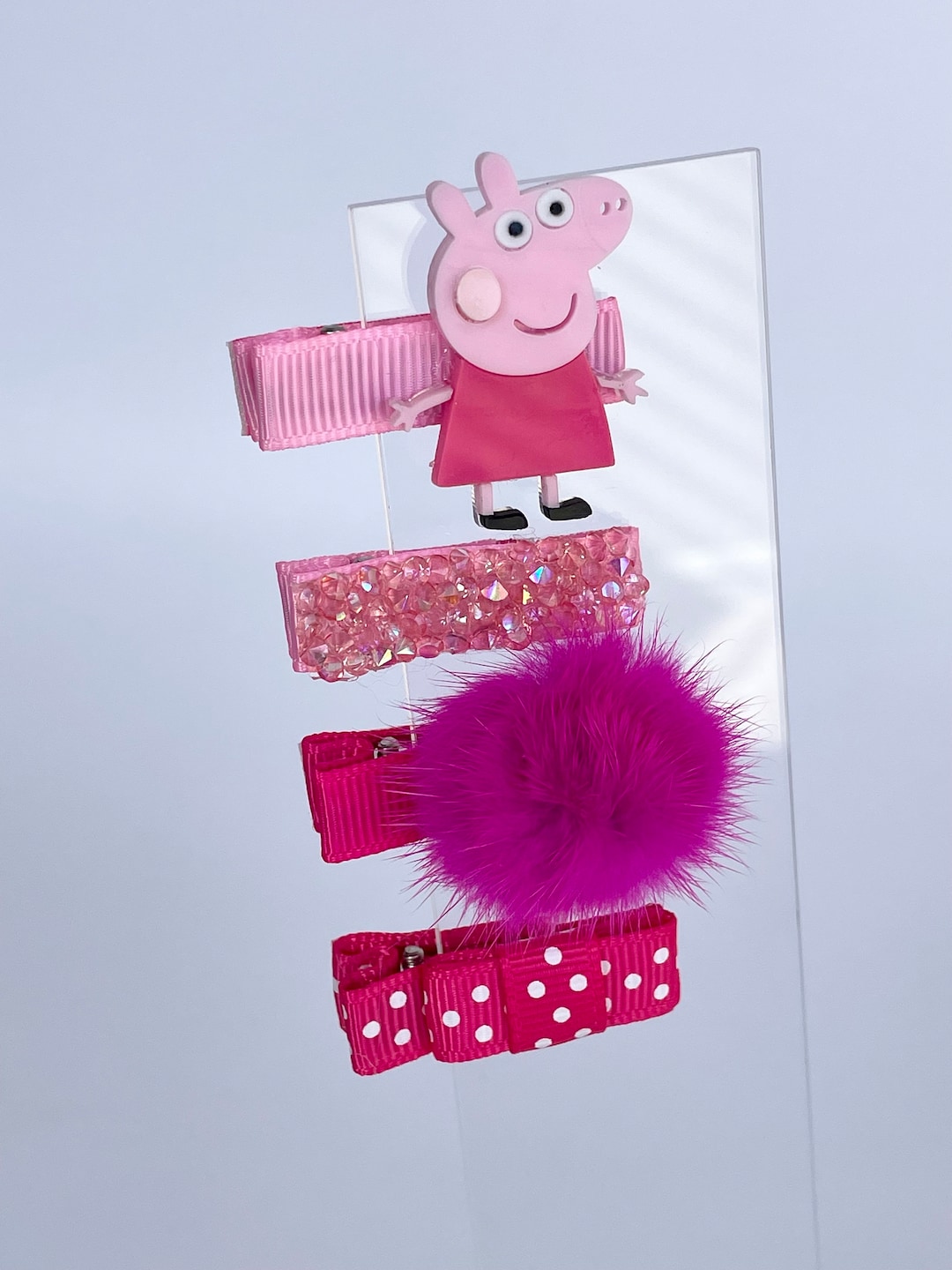 Peppa Pig Set of 4 Hair Clips Pig Set of Hair Clips Children's ...