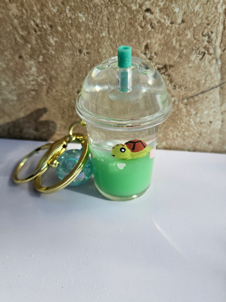 Boba Liquid Keychain, Kawaii Personalize Anxiety Fidget Toy, Cute Boba ...