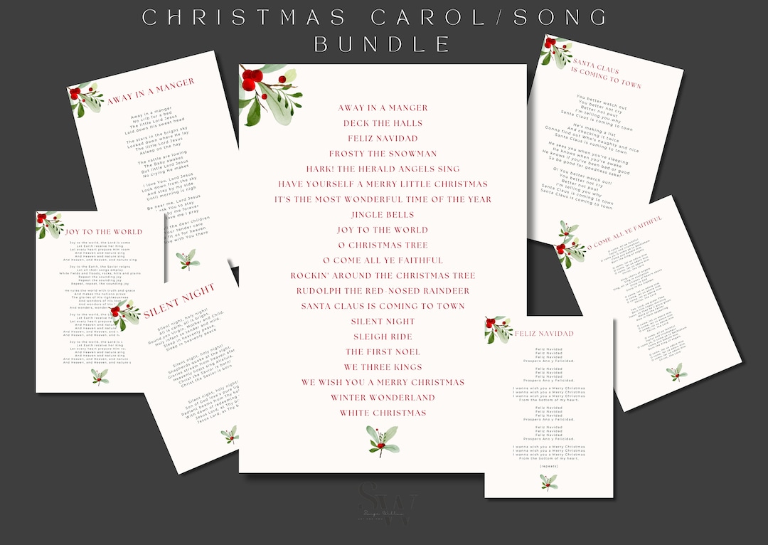21 Christmas Carol Printables, Christmas Carols Lyrics - 21 Printables ...