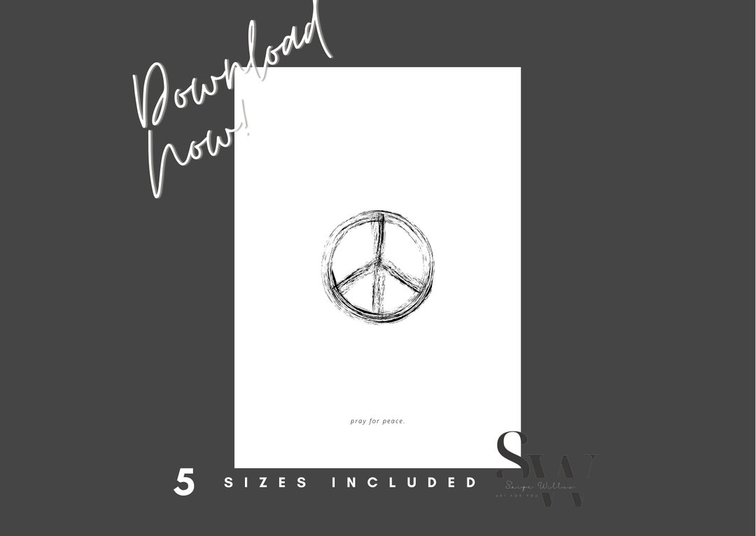 Printable Pray for Peace Poster, Peace Poster, Stand for Peace, Make ...