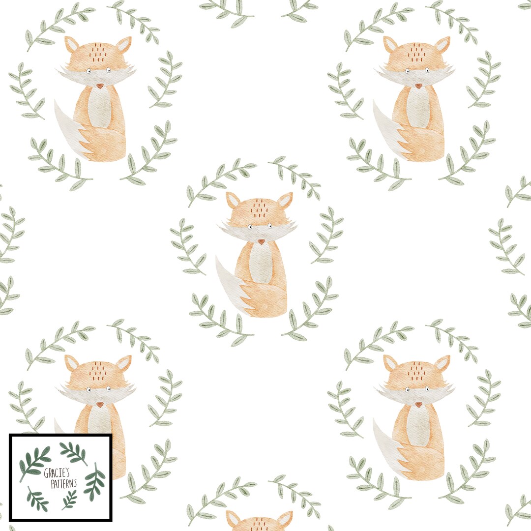 Fox Seamless Pattern Fabric Design Non-exclusive Pattern - Etsy