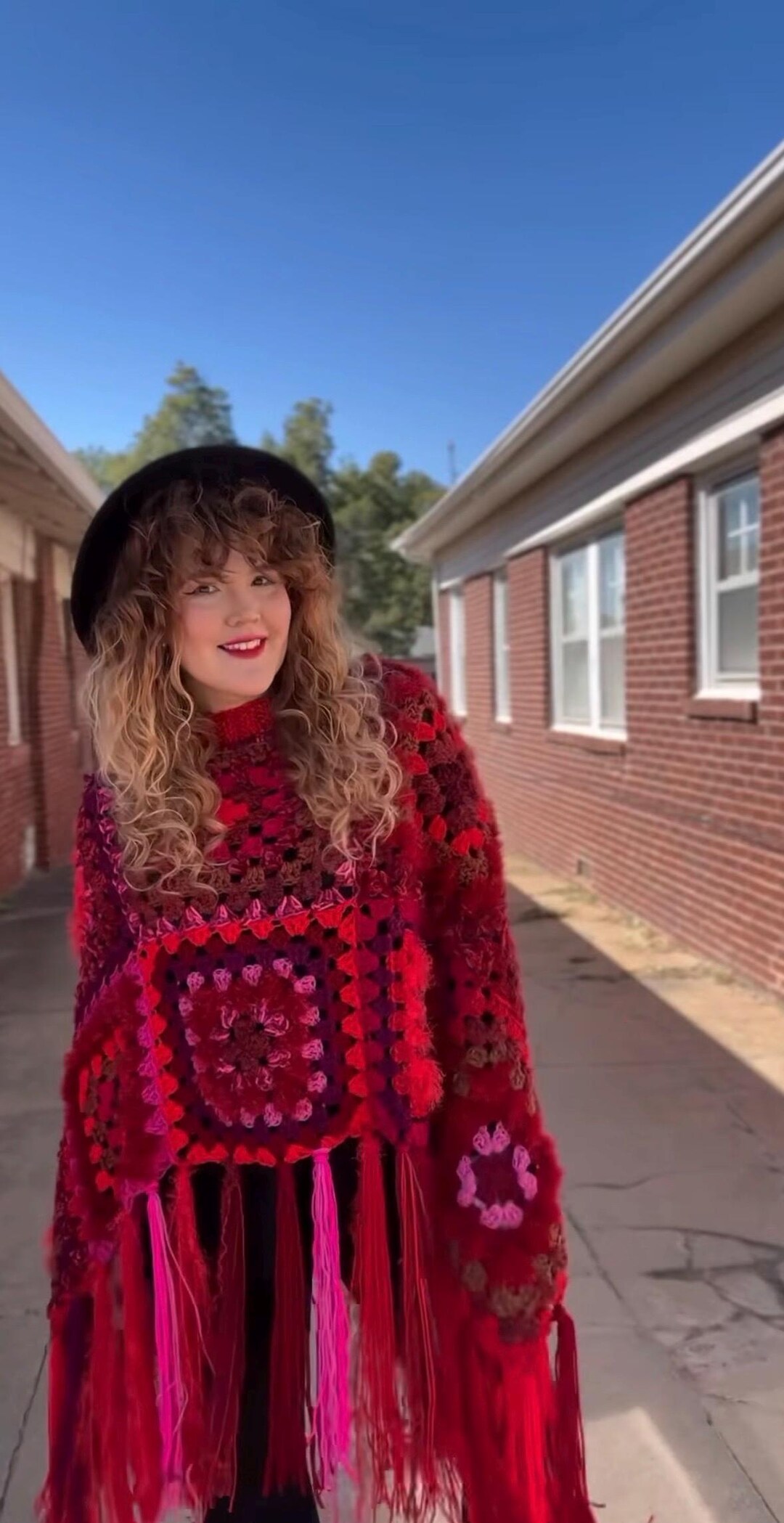 Handmade Crocheted Poncho: Wool Blend, Fits Any Body - Etsy