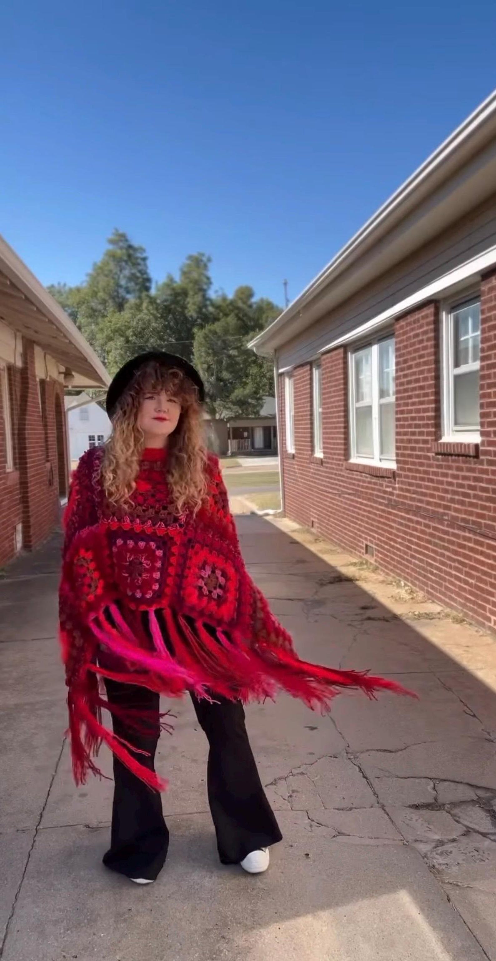 Handmade Crocheted Poncho: Wool Blend, Fits Any Body - Etsy