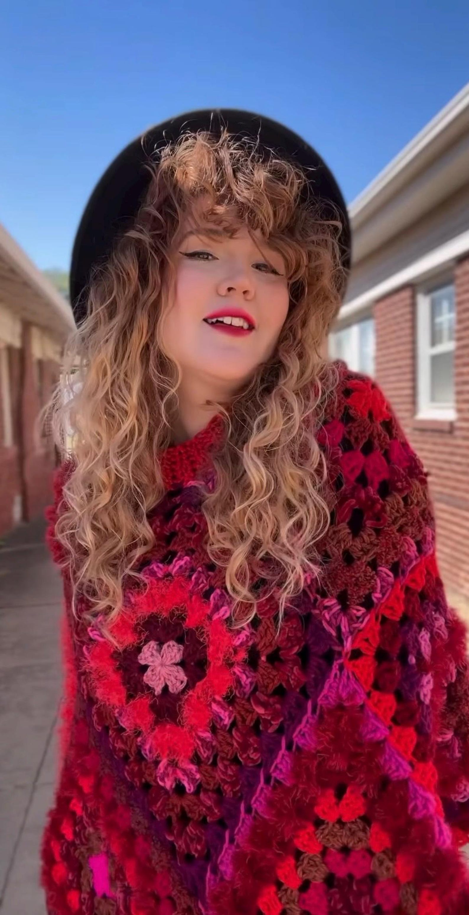 Handmade Crocheted Poncho: Wool Blend, Fits Any Body - Etsy