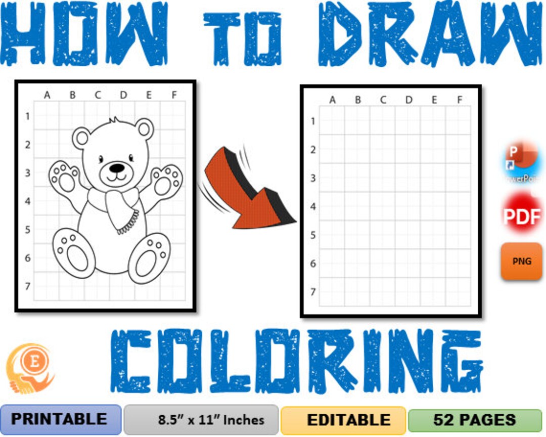 How to Draw Plushies: Polar Bear and Friends Coloring Pages - Etsy