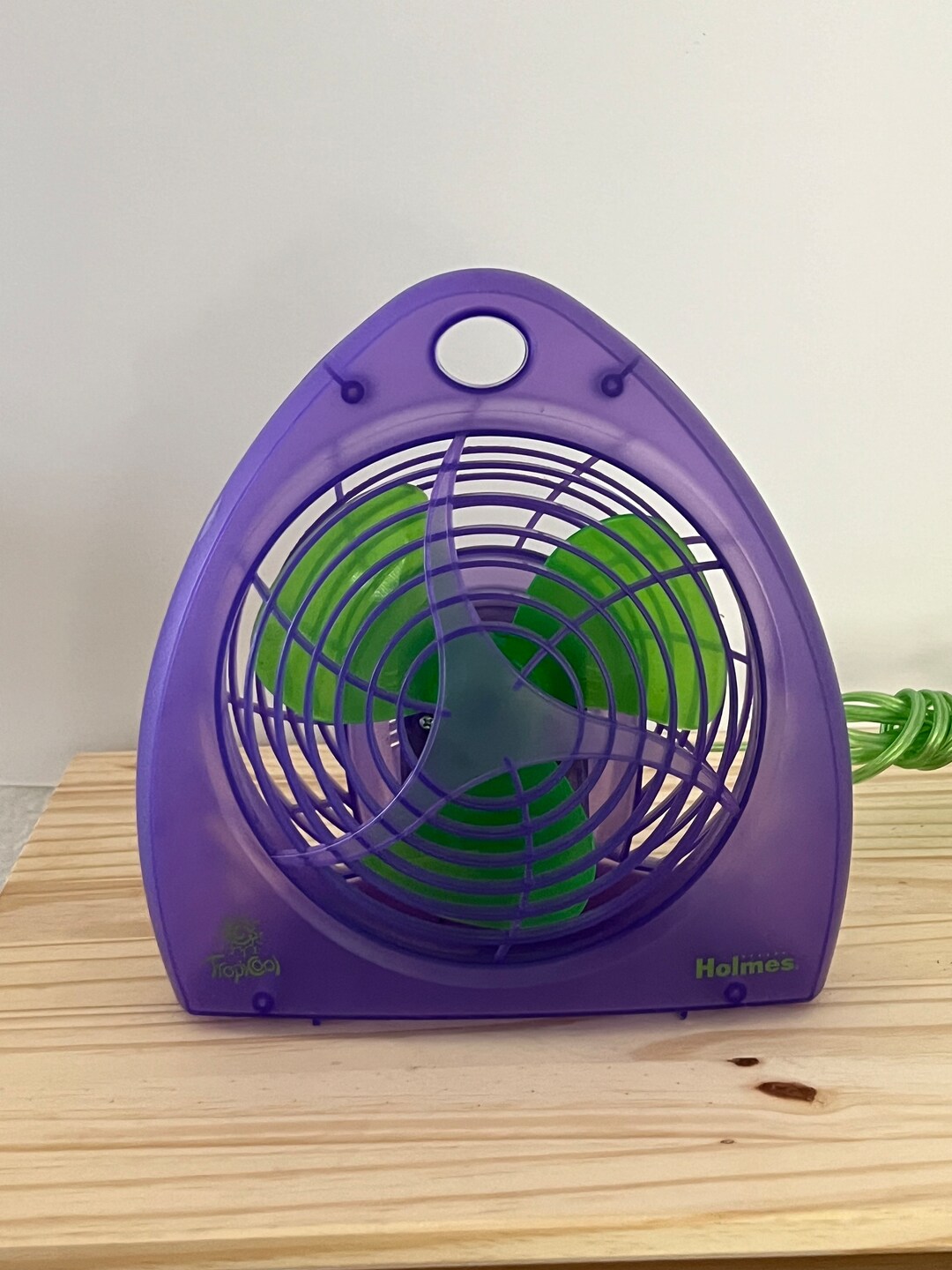 Vintage 90's Purple and Green Holmes 11 Inch Table Fan - Etsy