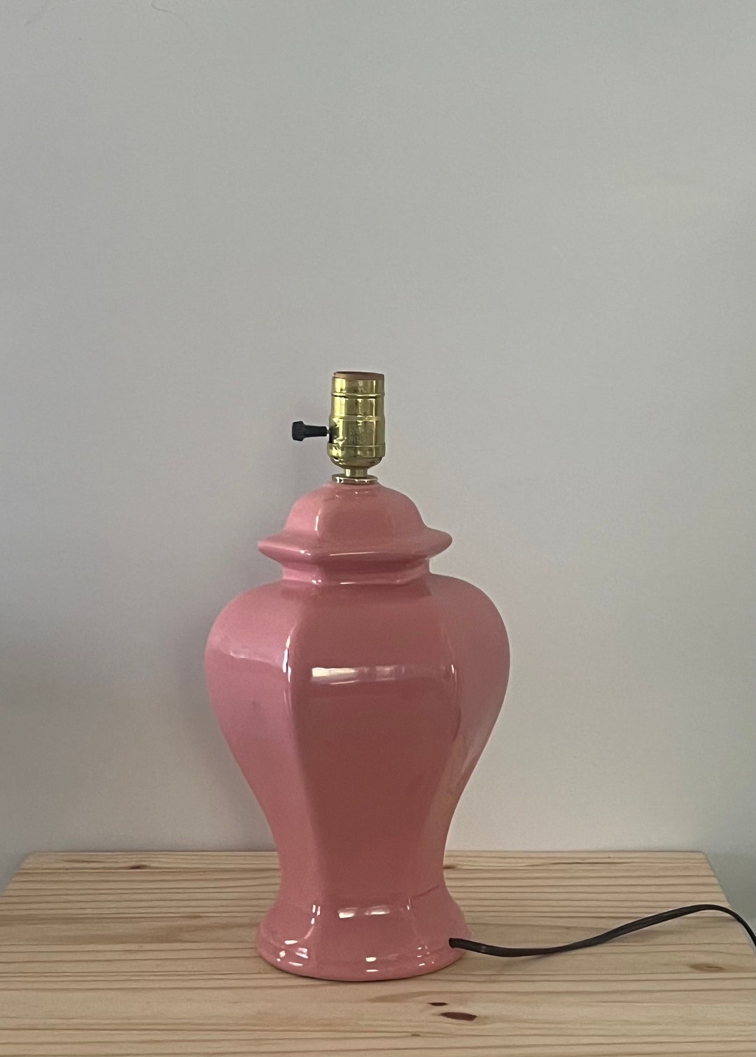 Vintage Table Lamp Retro 1980s Pink Ceramic Wave Design Art Deco - Etsy