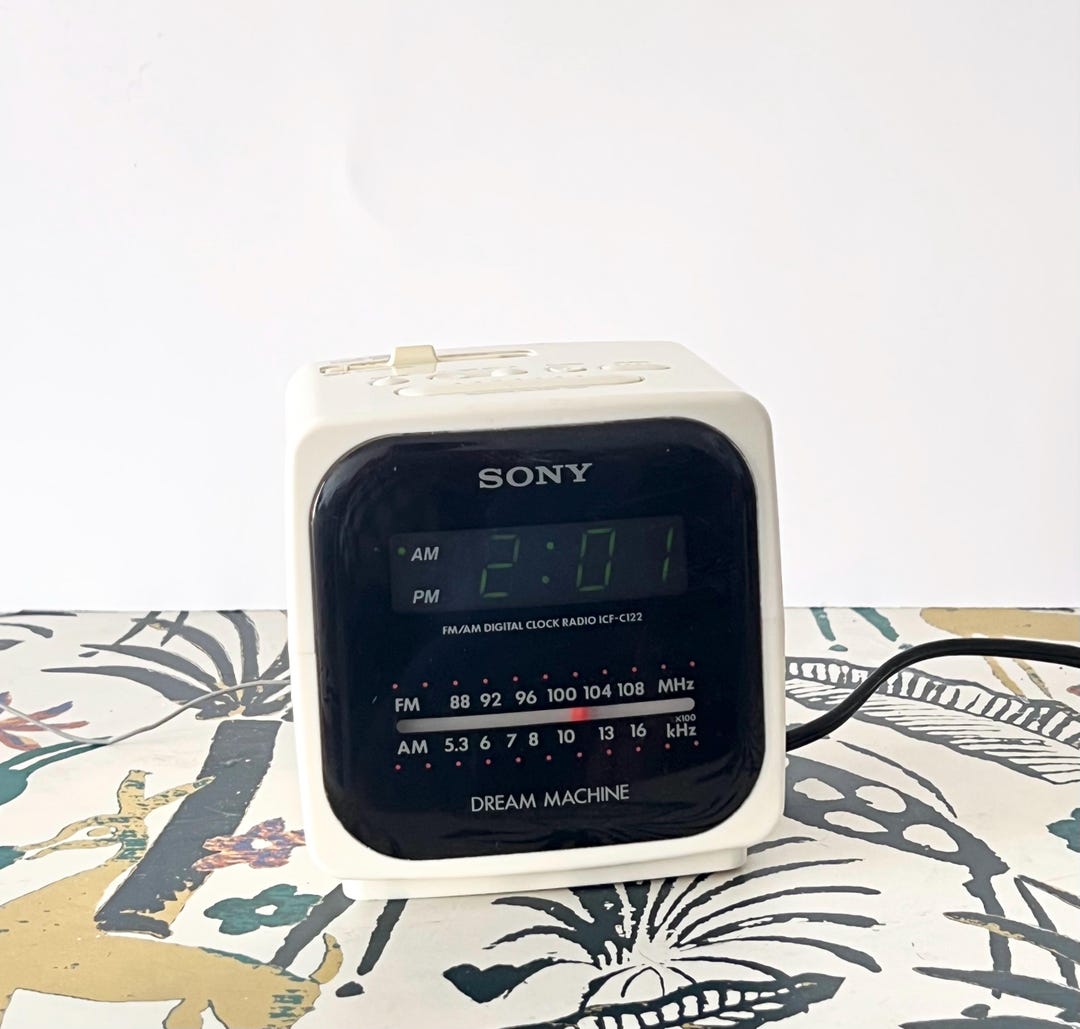 Vintage White Sony Dream Machine Clock/radio, Green LED - Etsy